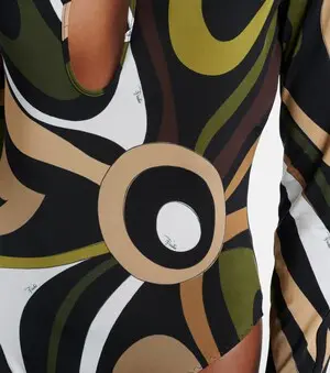 Emilio Pucci Marmo Printed Satin Bodysuit - Multicoloured
