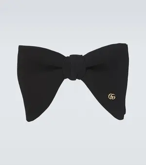 Gucci Silk Crêpe Bow Tie - Black