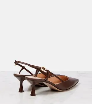 GIANVITO ROSSI Ascent 55 Slingback Pumps - Brown