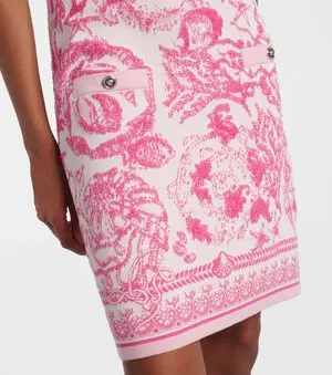 Versace Underwater Barocco Terry Jacquard Mini Dress