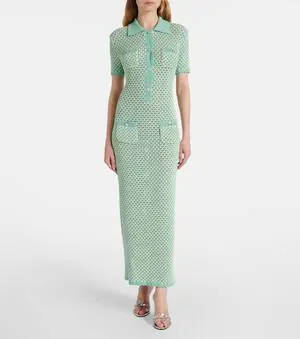 Versace Crochet Cotton-blend Maxi Dress
