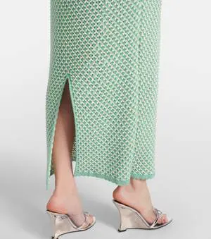 Versace Crochet Cotton-blend Maxi Dress