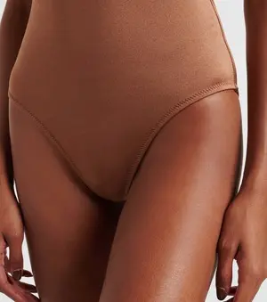 Heidi Klein Grasse Halterneck Swimsuit - Brown
