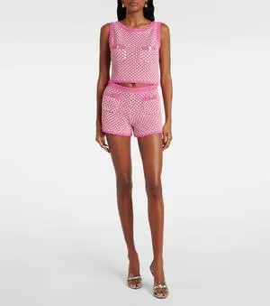 Versace Crochet Cotton-blend Shorts