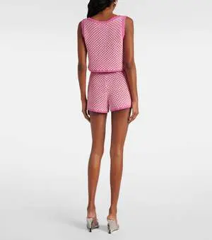Versace Crochet Cotton-blend Shorts