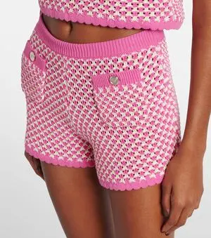 Versace Crochet Cotton-blend Shorts