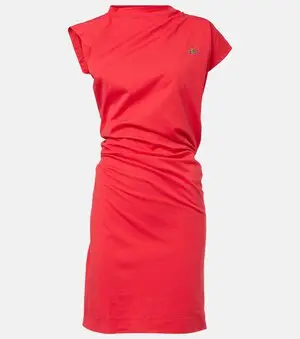 VIVIENNE WESTWOOD Hebo Orb Cotton Jersey Minidress - Red