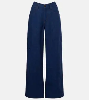 Citizens Of Humanity X Argent Ayla Mid-rise Wide-leg Jeans - Blue
