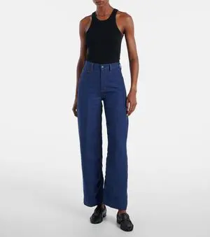 Citizens Of Humanity X Argent Ayla Mid-rise Wide-leg Jeans - Blue