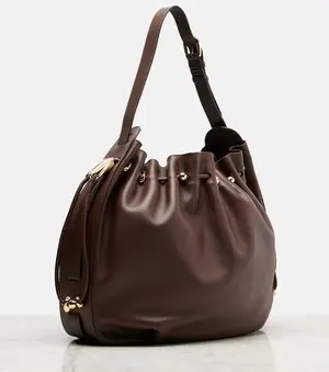 Zimmermann Halcyon Large Leather Bucket Bag - Brown