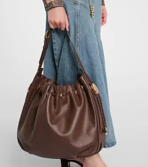 Zimmermann Halcyon Large Leather Bucket Bag - Brown