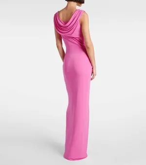 Versace Safety Pin Draped Gown