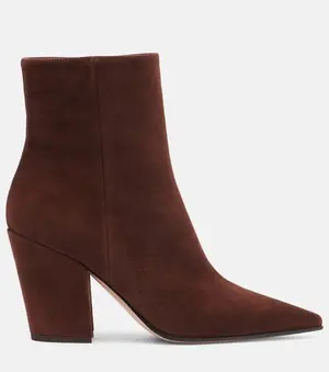 GIANVITO ROSSI Keinna 85 Suede Ankle Boots - Brown