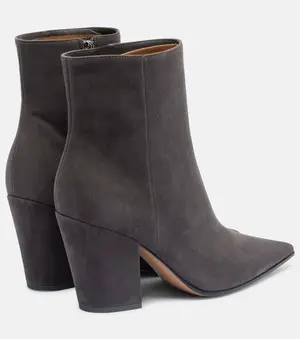 GIANVITO ROSSI Keinna 85 Suede Ankle Boots - Grey