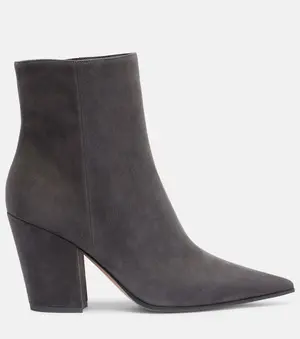 GIANVITO ROSSI Keinna 85 Suede Ankle Boots - Grey