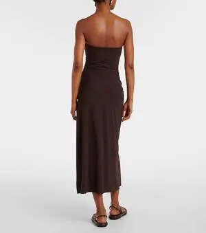 KARLA COLLETTO Tess Floral-appliqué Maxi Skirt - Brown