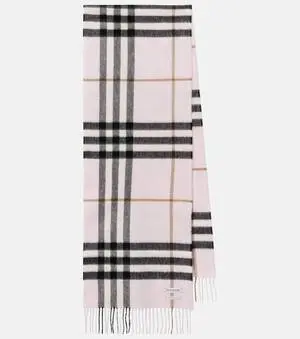 Burberry Check Cashmere Scarf - Pink
