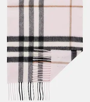 Burberry Check Cashmere Scarf - Pink