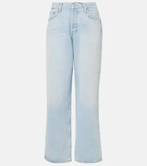 AGOLDE V-waist Baggy Straight Jeans - Blue