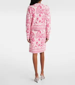 Versace Underwater Barocco Jacquard Cardigan