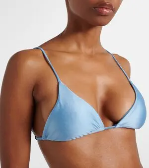 Jade Swim Via Bikini Top - Blue