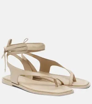 A.emery Heidi Leather Sandals - Beige