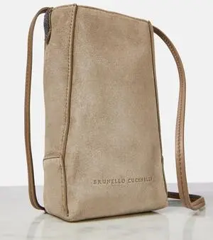 Brunello Cucinelli Mini Suede Crossbody Bag