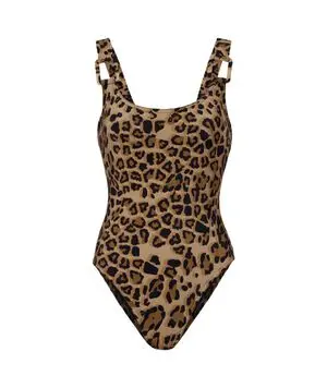 KARLA COLLETTO Izzy Leopard-print One-piece Swimsuit - Beige