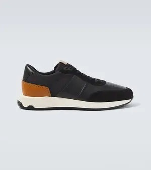 TOD'S Leather Lace-up Sneakers - Black