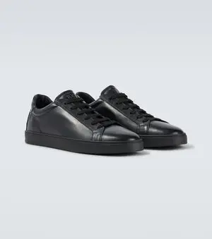 TOD'S Leather Lace-up Sneakers - Black