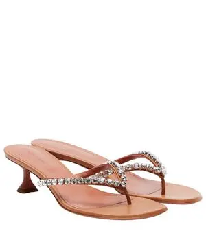 Amina Muaddi Embellished Sandals For Women