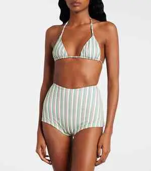 BANANHOT Bell Striped Bikini Top