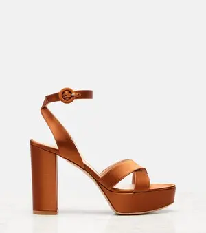 GIANVITO ROSSI Sabrina 105 Platform Sandals - Brown