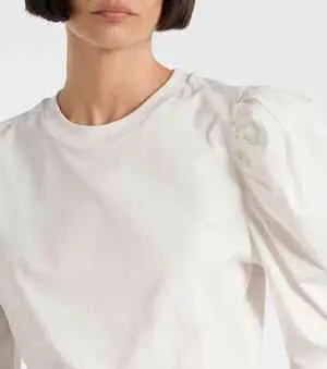 FRAME Drape Cotton Top - White