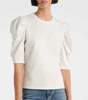 FRAME Drape Cotton Top - White