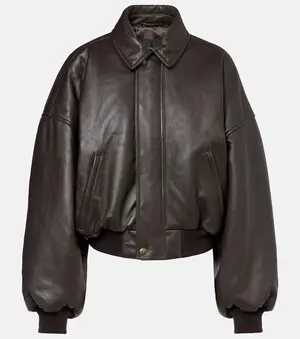 Balenciaga Round Taxi Leather Jacket