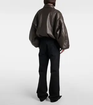 Balenciaga Round Taxi Leather Jacket