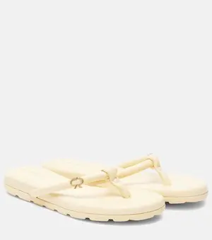 GIANVITO ROSSI Fiji Leather Thong Sandals - White