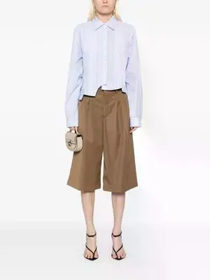 Monse Paneled Cropped Shirt