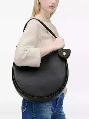 Marc Jacobs The Leather Crescent Dual Shoulder Bag - Black