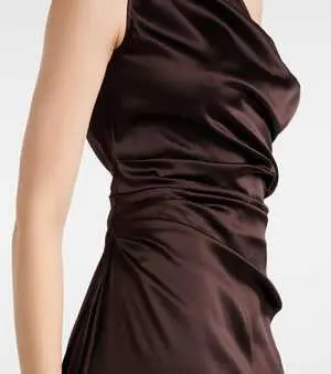 Staud Phare Silk-blend Satin Cocktail Dress