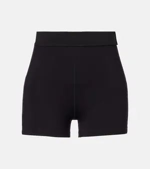 Wardrobe.NYC High-rise Jersey Shorts - Black