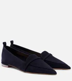 MALONE SOULIERS Dora 10 Suede Loafers - Blue