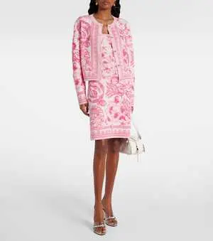 Versace Underwater Barocco Jacquard Cardigan