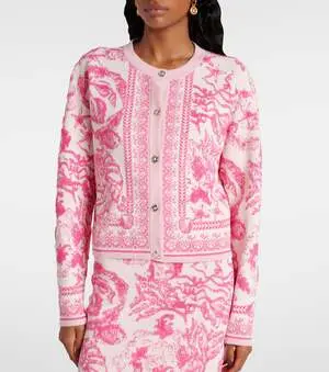 Versace Underwater Barocco Jacquard Cardigan