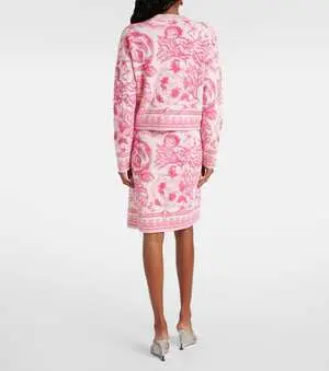 Versace Underwater Barocco Jacquard Cardigan