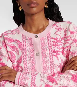 Versace Underwater Barocco Jacquard Cardigan