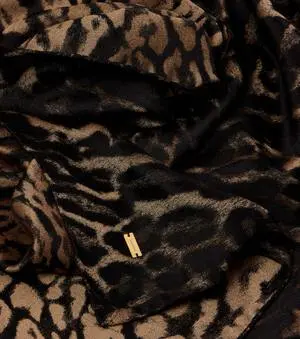 Saint Laurent Leopard-print Silk And Cashmere Scarf