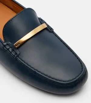 TOD'S Gommino Barretta Leather Loafers - Blue