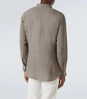 Fedeli Linen Shirt - Brown